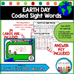 Earth Day Secret Code Sight Word Task Cards - Stop and Smell the Crayons