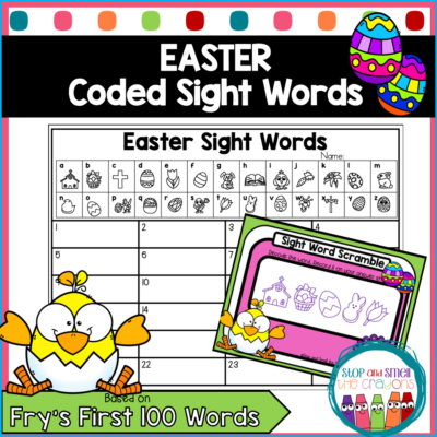 Easter Secret Code Sight Word Task Cards - Stop and Smell the Crayons