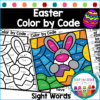 Easter Color by Code Sight Words - Stop and Smell the Crayons