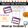 Halloween Vocabulary Task Cards - Stop and Smell the Crayons