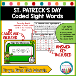 St. Patrick's Day Secret Code Sight Word Task Cards - Stop and Smell ...