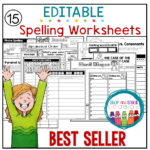 Editable Spelling Worksheets - Stop and Smell the Crayons