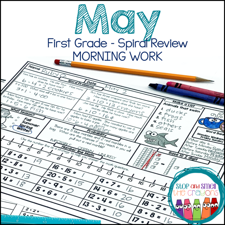 May Morning Work - Grade One - Stop and Smell the Crayons