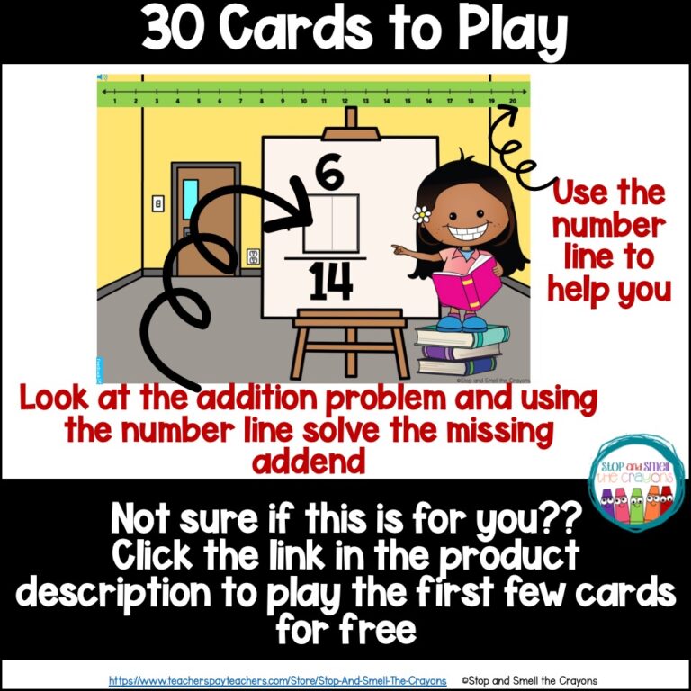 Addition to 20 Missing Numbers | Boom Cards