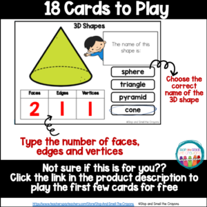3D Shapes Boom Cards™ - Stop and Smell the Crayons