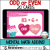 Odd/Even Mental Math Addition Boom Cards | Valentines Day