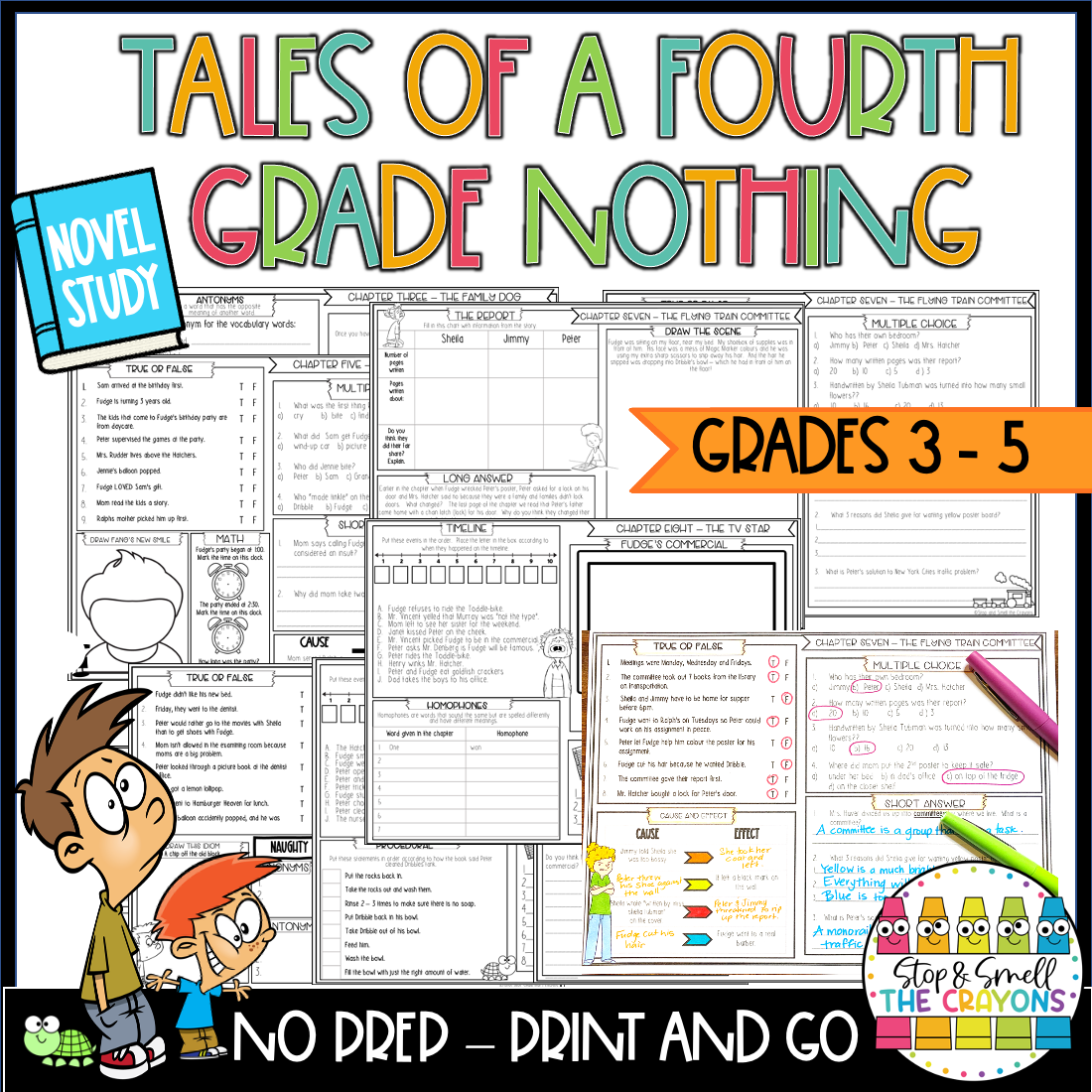 Tales Of A Fourth Grade Nothing Novel Study Stop And Smell The Crayons Tales Of A Fourth Grade Nothing Novel Study Stop And Smell The Crayons