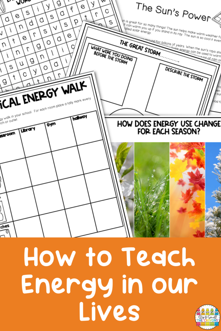 Energy in Our Lives - Grade One Ontario Science Curriculum