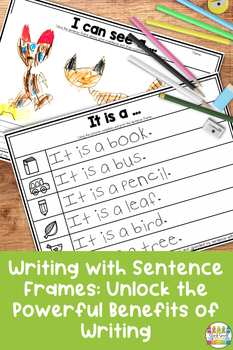 Writing with Sentence Frames: Unlock Powerful Benefits of Writing