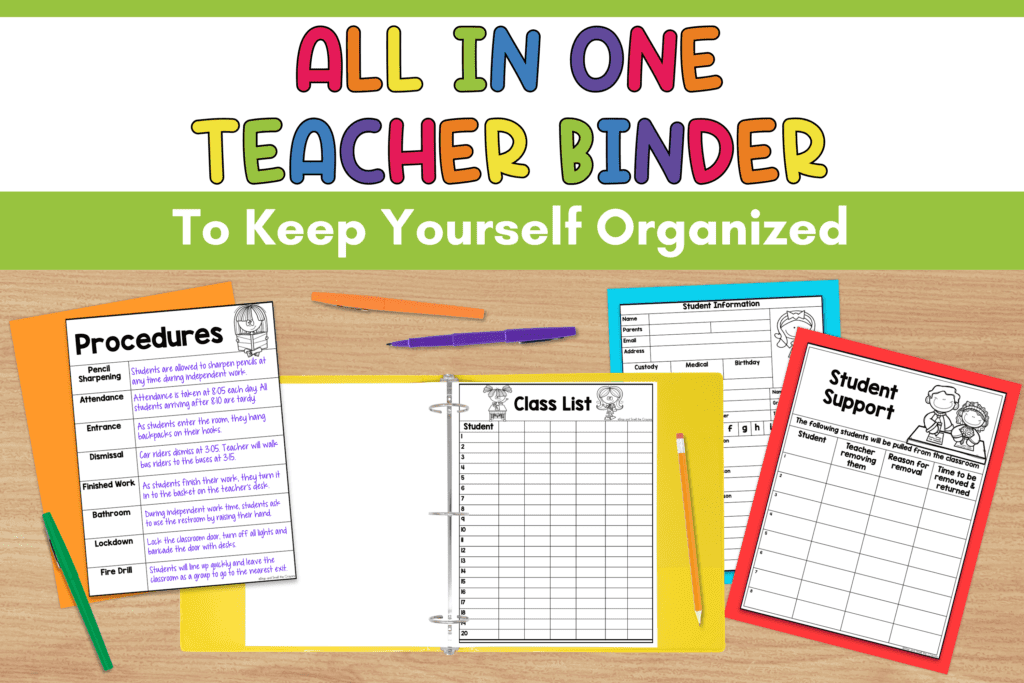 All In One Teacher Binder to Keep Yourself Organized - Stop and Smell ...